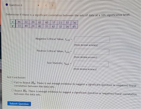 Solved Determine If There Is A Significant Correlation Chegg