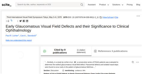 Early Glaucomatous Visual Field Defects And Their Significance To Clinical Ophthalmology