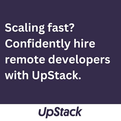 Upstack On Linkedin Developers Remotework Wfh Hiring