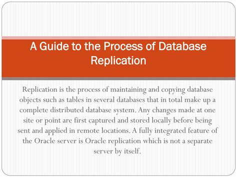 Ppt Oracle Db Replication Powerpoint Presentation Free Download Id8422086