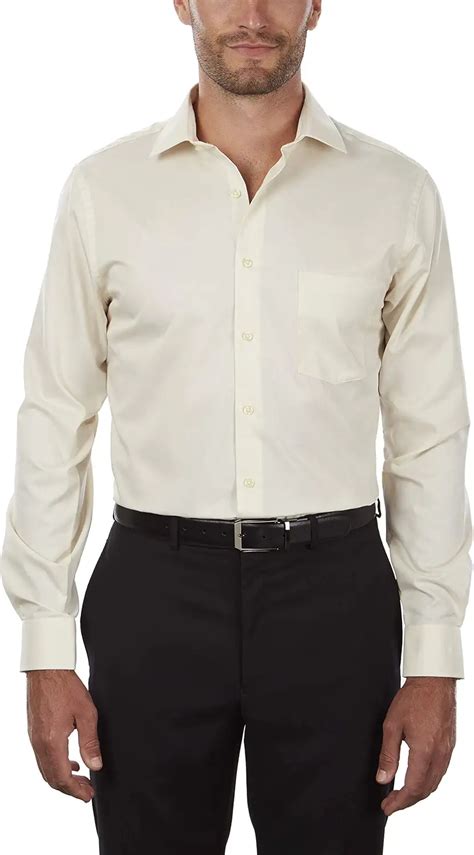 Van Heusen Mens Dress Shirt Regular Fit Flex Collar Solid