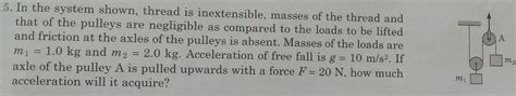 Answered 15 In The System Shown Thread Is Inextensible Masses Of The