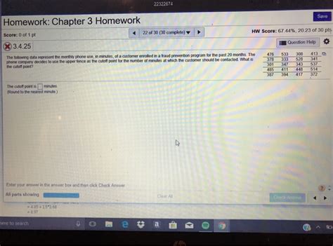 Solved 22322674 Save Homework Chapter 3 Homework 4 22 Of