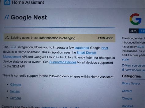 Cant Get Nest Integration To Work Page Configuration Home Assistant Community