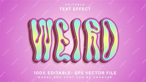Premium Vector 3d Gradient Word Weird Editable Text Effect Design Effect Saved In Graphic Style
