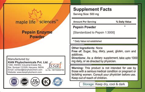 Buy Pepsin 1 3000 Powder Potent Digestive Enzyme Aids In Protein
