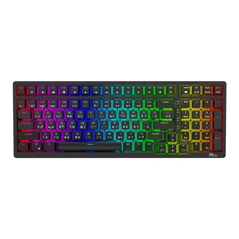 Wireless Keyboard คีย์บอร์ดไร้สาย Royal Kludge Rk98 Black Rk Blue