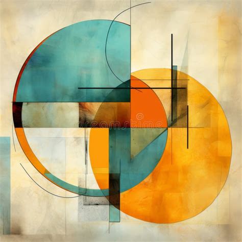Abstract Geometry A Fusion Of Bauhaus Simplicity And Mid Century