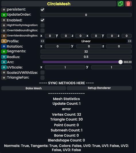 Component CircleMesh Resonite Wiki