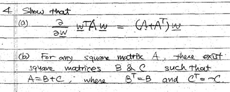 Solved How To Solve It B For Any Square Matrix A There Chegg