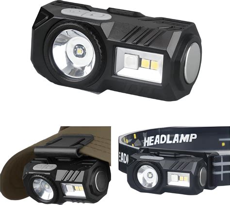 Nuplot Led Headlamp Rechargeable Cap Light Clip On Hat