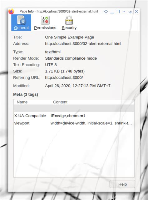 HTML Inspect Element