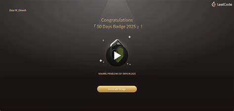 Leetcode Continuouslearning Professionalgrowth Dinesh M
