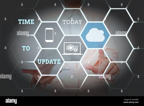 Writing Displaying Text Time To Update Business Idea System Software