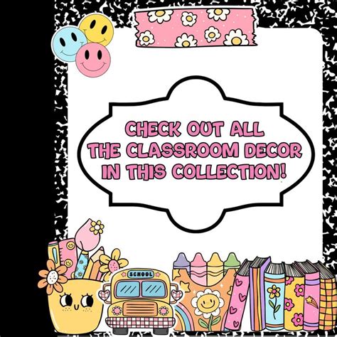 Editable Composition Notebook Classroom Decor Printable Back To School Bulletin Board