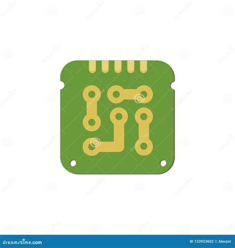 Microchip Chip Circuit Component Stock Vector Illustration Of