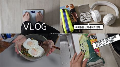 Vlog 다이어트 일상 브이로그 일본 여행 후 찐 살 급찐급빠 하려는데 감기몸살에 입 터짐 주의보 이어폰을 샀는데 왜 헤드셋이 Youtube