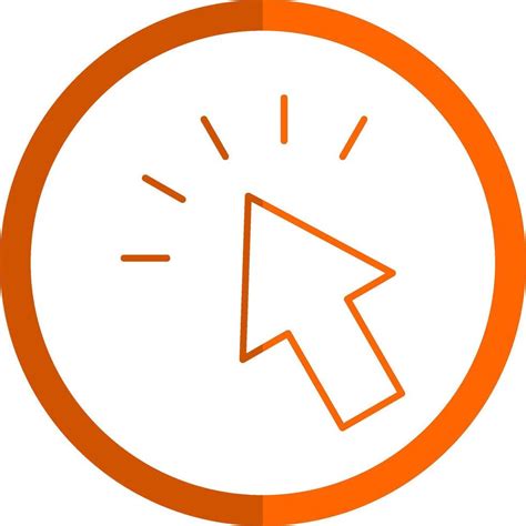 Mouse Cursor Line Orange Circle Icon 43012808 Vector Art At Vecteezy
