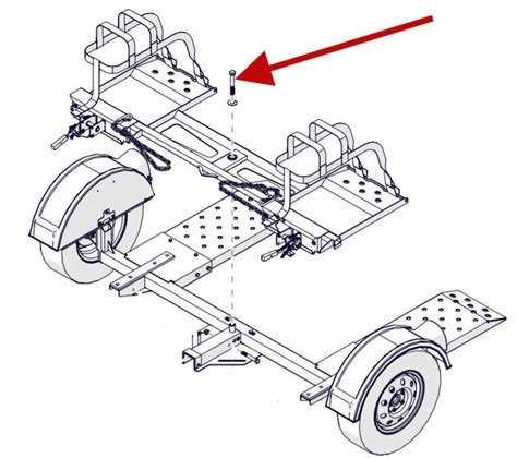 Replacement Towing Deck Bolt For Demco Kar Kaddy X Tow Dolly Demco