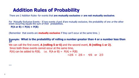 Clo2 Ppt2 Probability Addition Rulespptx Physics Science