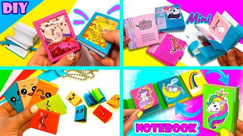 4 DIY Mini notebooks | how to make notebook | Мини БЛОКНОТИКИ Своими ...