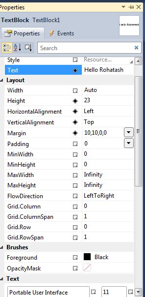 Silverlight Textblock Control In Vb Net