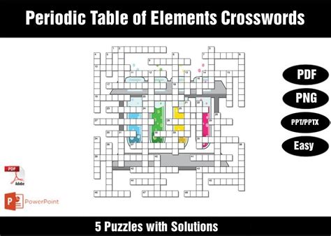 Periodic Table Crossword Puzzles Graphic By The Graphic Grind