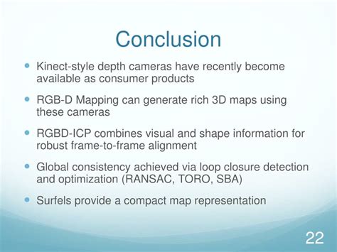 Ppt Rgb D Mapping Using Depth Cameras For Dense 3d Modeling Of Indoor Environments Powerpoint