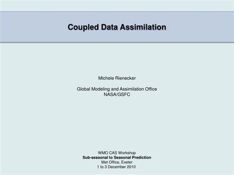 Ppt Coupled Data Assimilation Powerpoint Presentation Free Download Id8910347