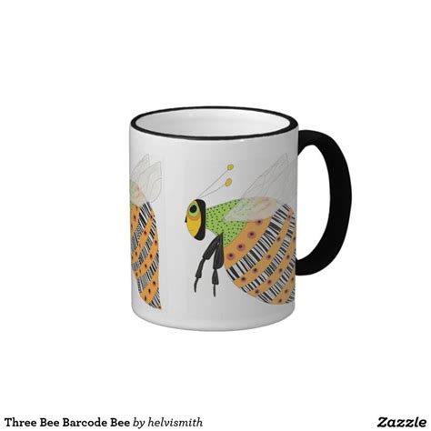 Three Bee Barcode Bee Mug Zazzle