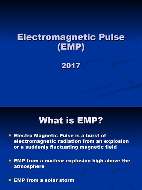 Electromagnetic Pulse Presentation Pdf Electrical Engineering