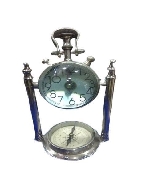 Analog Stainless Steel Antique Compass With Table Clock At Rs 1700