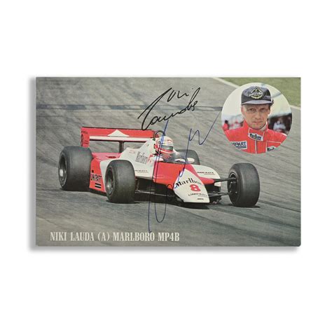 Niki Lauda Signed Mclaren Mp4b Driver Card