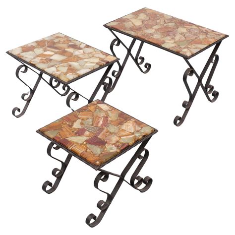 Vintage Travertine Nesting Tables Or Side Tables 1970s For Sale At 1stdibs