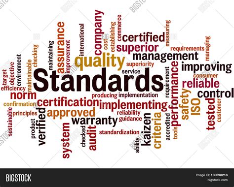 Standards Word Cloud Image And Photo Free Trial Bigstock