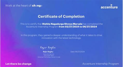 Shreya Maryala On Linkedin Accenture Internshipexperience Sdv