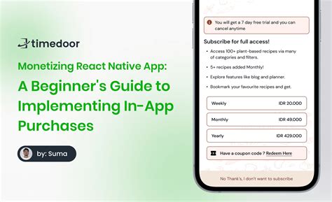 Monetizing React Native App A Beginners Guide To Implementing In App Purchases Pt Timedoor
