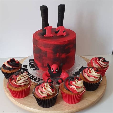 Deadpool Inspired Birthday Cake Deadpool Celebrationcake Cakeforhim