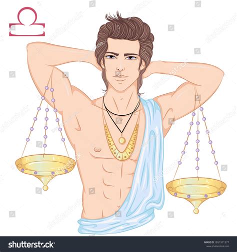 Zodiac Vector Illustration Astrological Sign Libra Stock Vector Royalty Free