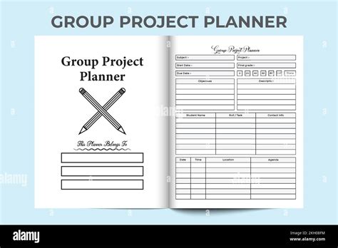 Group Project Planner Kdp Interior Journal Template Group Project