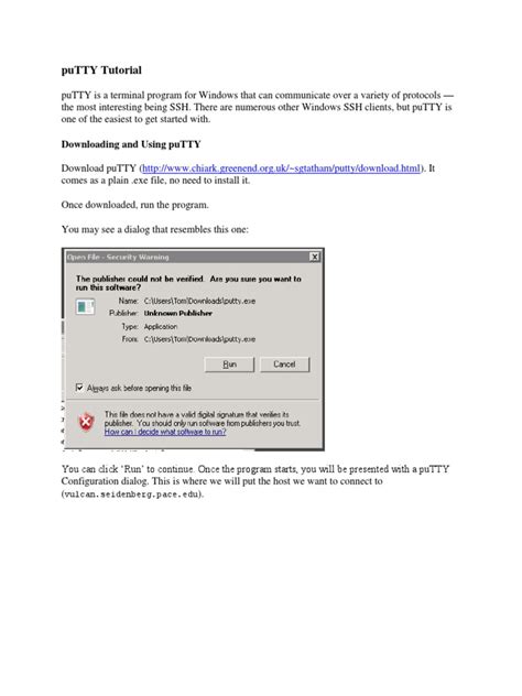 Tutorials Putty Tutorial Pdf