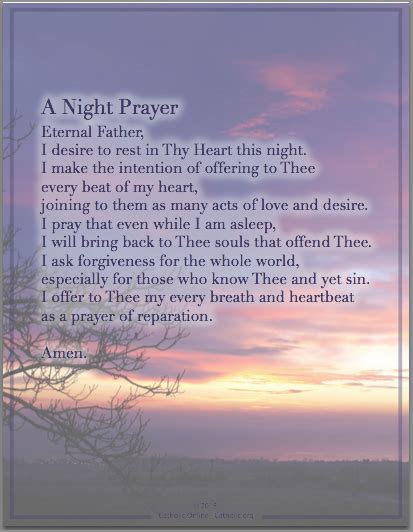 Bedtime Prayers Catholic