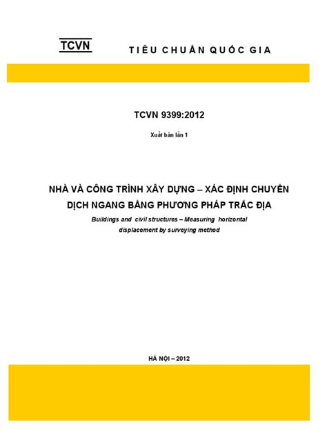 Tcvn 9399 2012 Nha Ctxd Xdcd Ngang Pp Trac Dia Pdf Teaching Methods And Materials