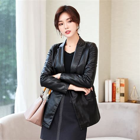 M 3xl Plus Size Women Leather Jackets Solid Turn C Grandado