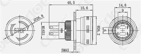 China Manufacturer Emergency Push Button Switch 16mm Plastic Cdoe