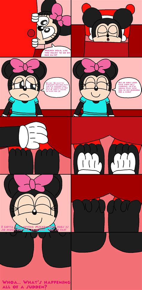 Request Mickey Feet Teases Minnie By Kirbyhamtarogirl