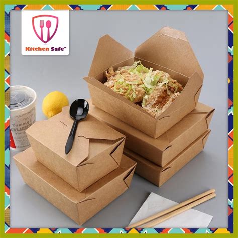 ⇦ ╱ Kraft Lunchbox 2000ml Food Packaging 2l Tapsilog Spaghetti Meal Chicken Takoyaki Etc