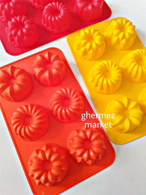 قالب سیلیکونی مافین شش تایی طرح گل Ghermezmarket