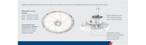 Lithonia Lighting Rebl Luz Led Redonda De Alta Bahía 2400027000