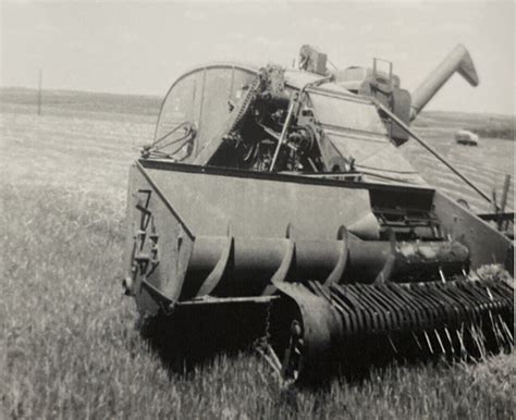 1960s Mccormick Combine Harvesting Wheat Farming Field Original Old